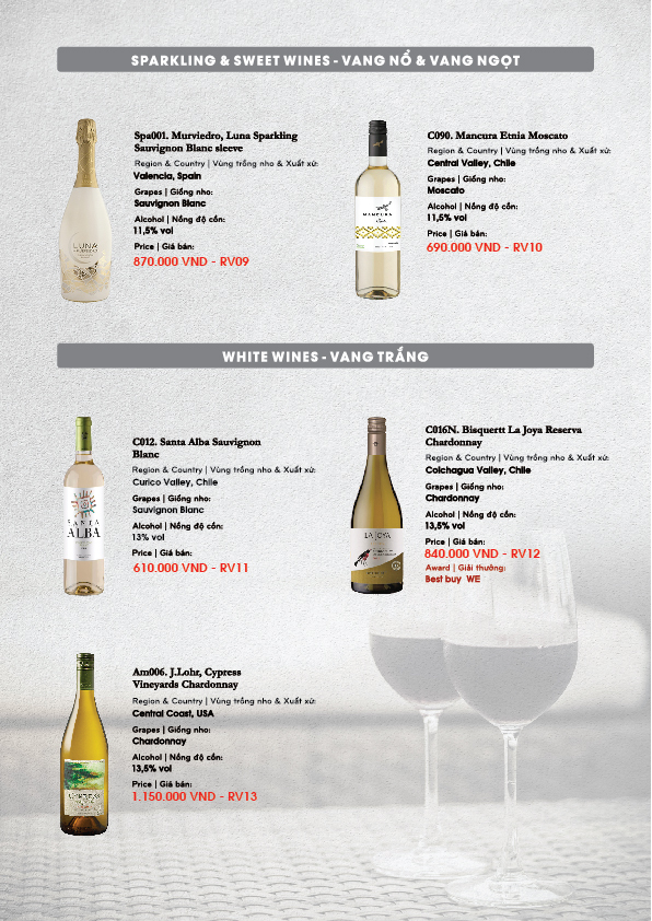 Menu Rượu Vang – Bốn Mùa Park | Trung tâm ẩm thực, cafe, giải trí ...